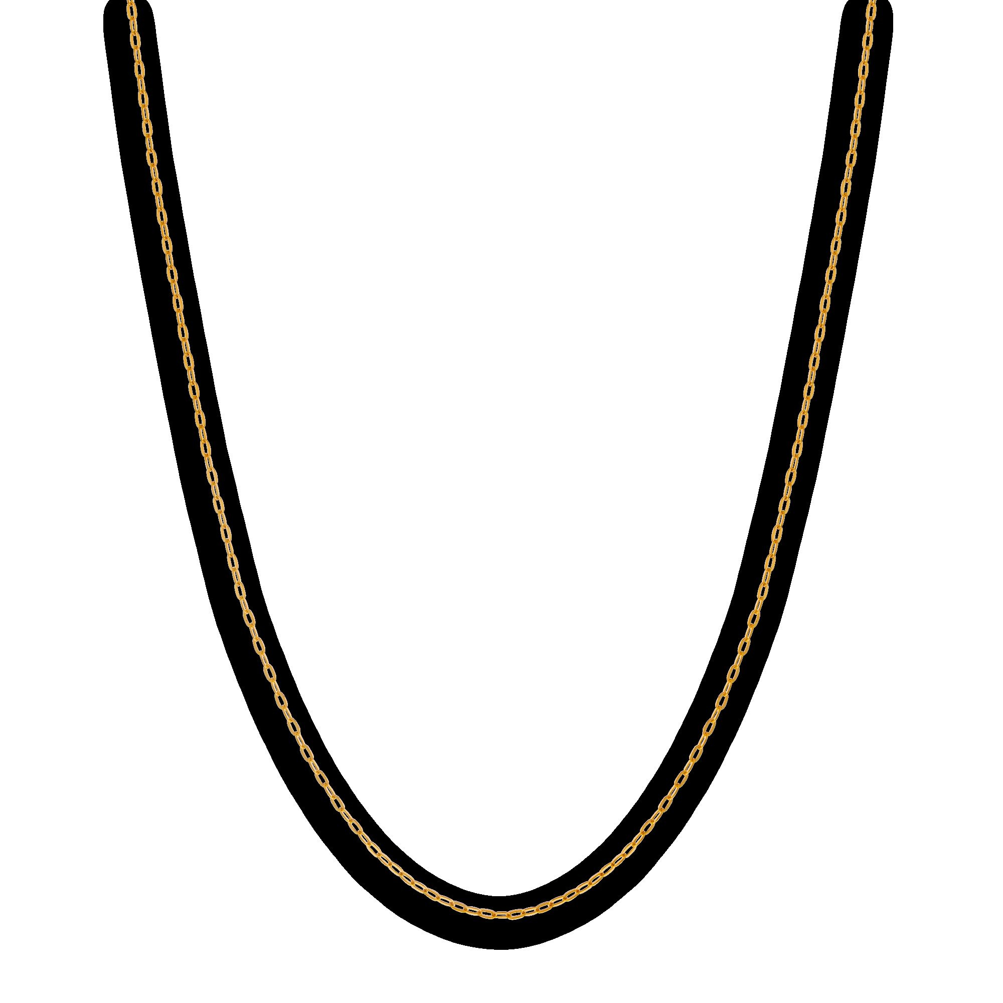 Collier chaîne or maille forçat miroir 40cm | Créolissime