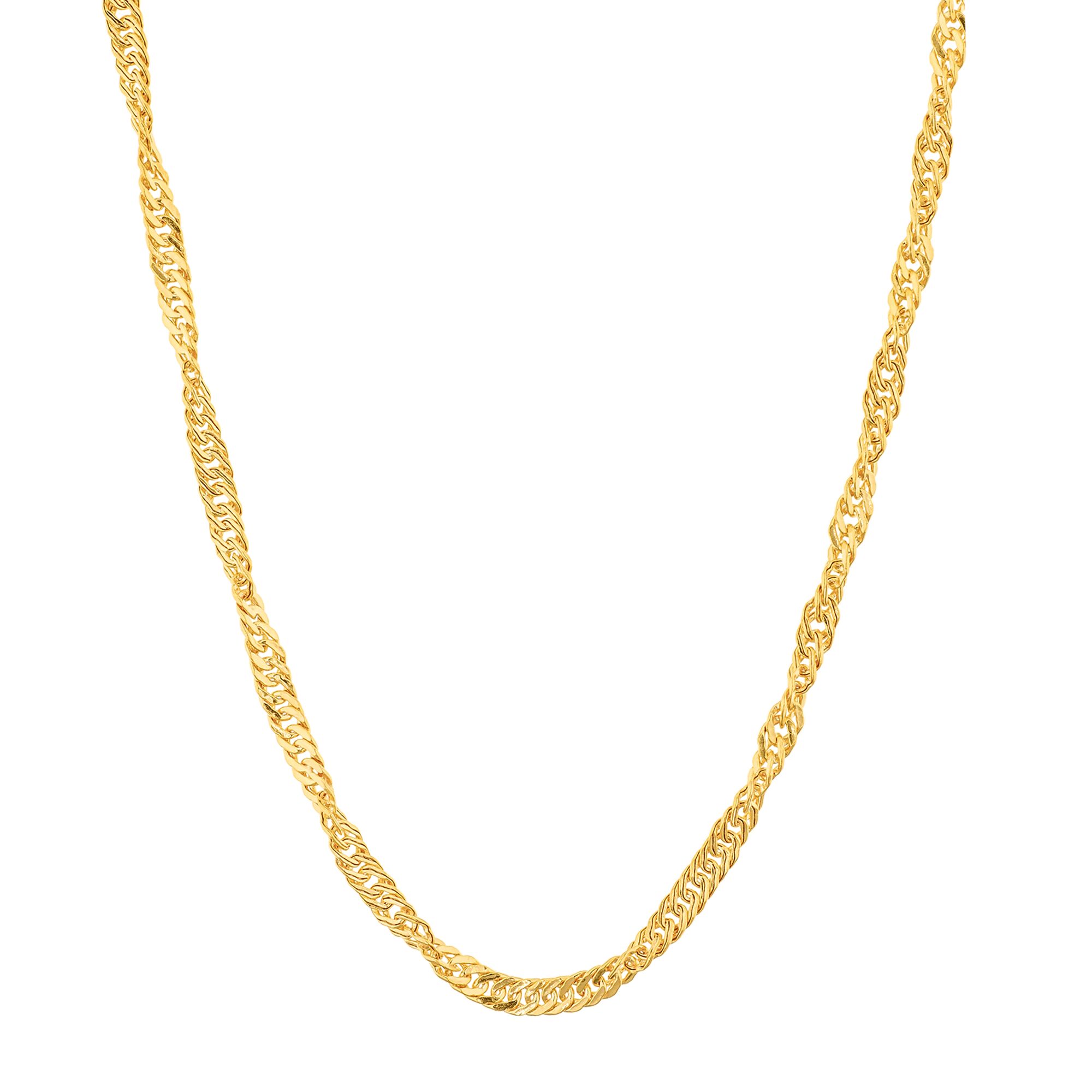 Collier Chaîne Or375 Maille Singapour Creux 2.4mm 50cm 50cm | Créolissime